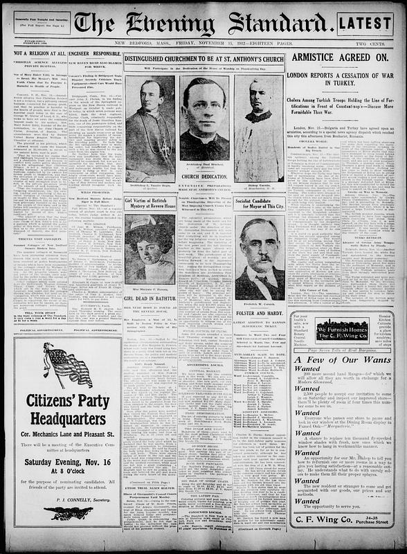 Evening Standard. November 15, 1912 - Digital Commonwealth