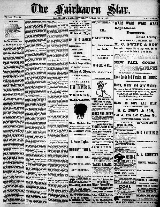 The Fairhaven Star. October 16, 1886 - Digital Commonwealth