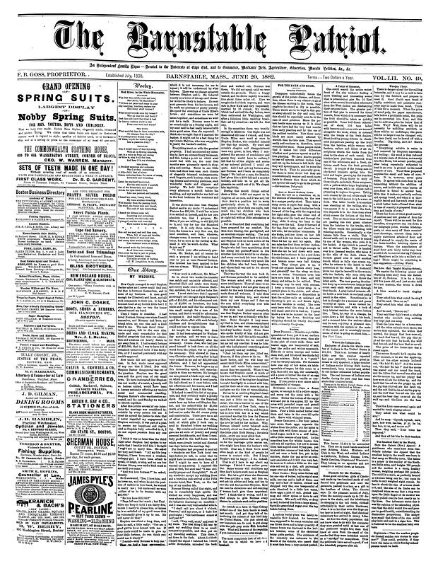 Barnstable Patriot. June 20, 1882 - Digital Commonwealth