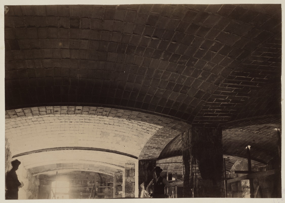 Guastavino tile vaults in the basement, construction of the McKim ...