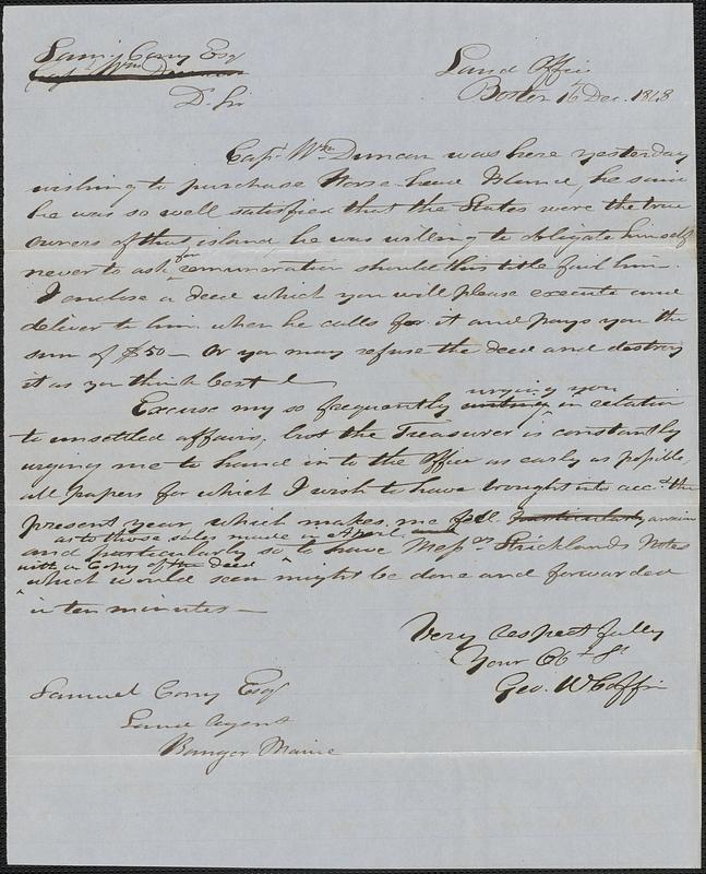 George Coffin to Samuel Cony, 16 December 1848 - Digital Commonwealth