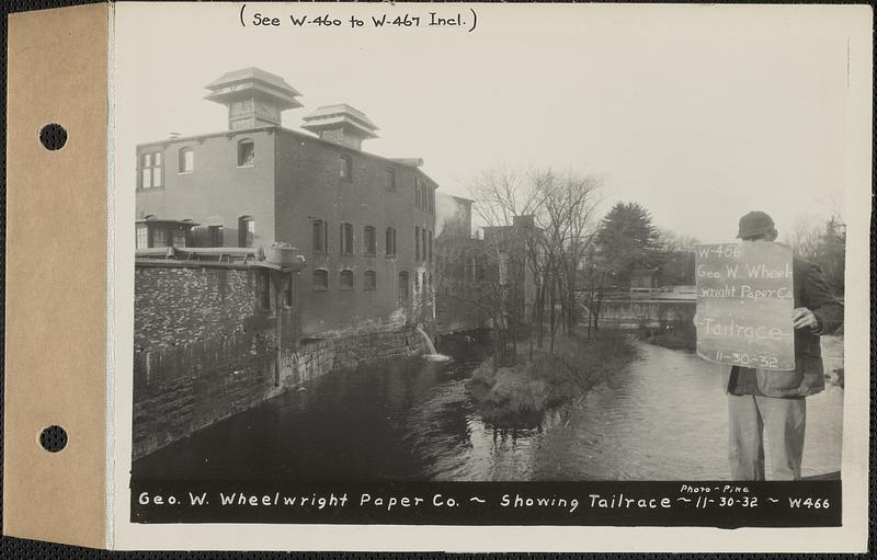 George W. Wheelwright Paper Co., tailrace, Ware, Mass., Nov. 30, 1932 ...