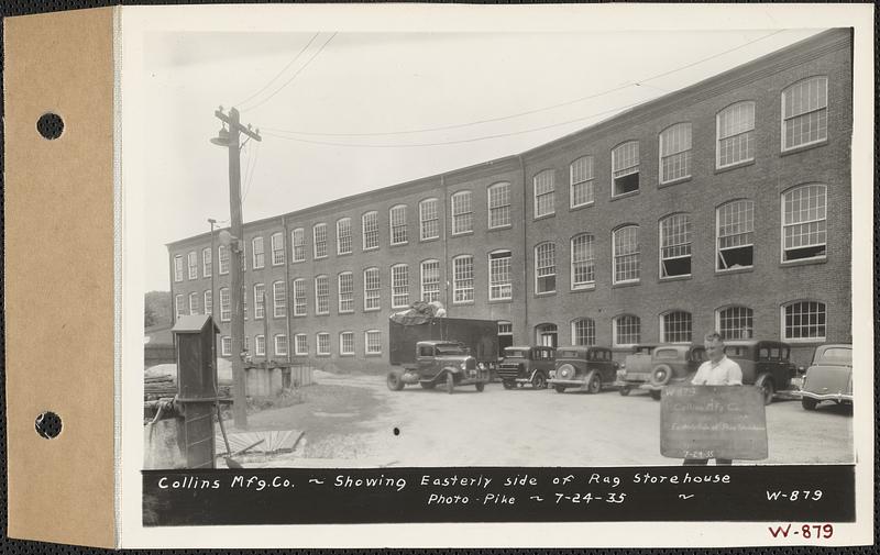 Collins Manufacturing Co., showing easterly side of rag storehouse ...