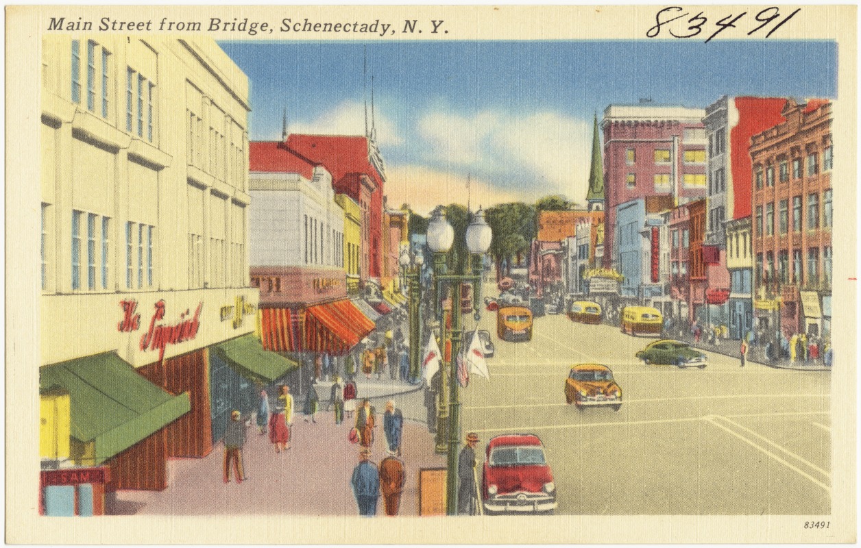 Main Street from bridge, Schenectady, N. Y. - Digital Commonwealth