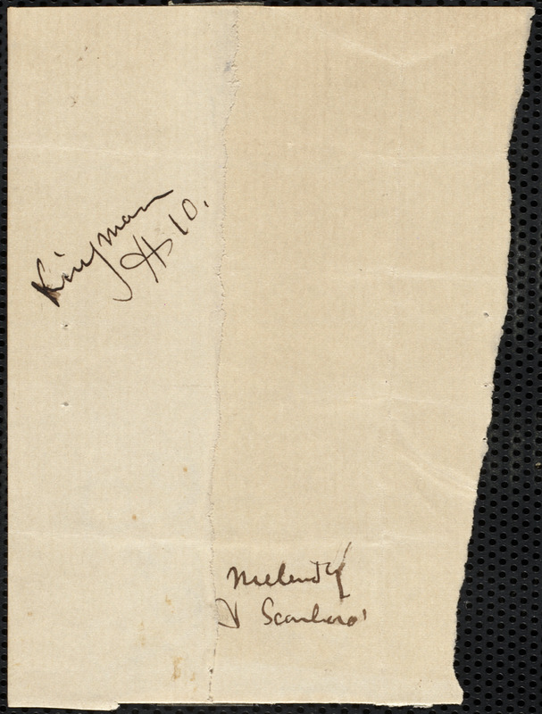 Two manuscript fragments to Samuel May, Jr. - Digital Commonwealth