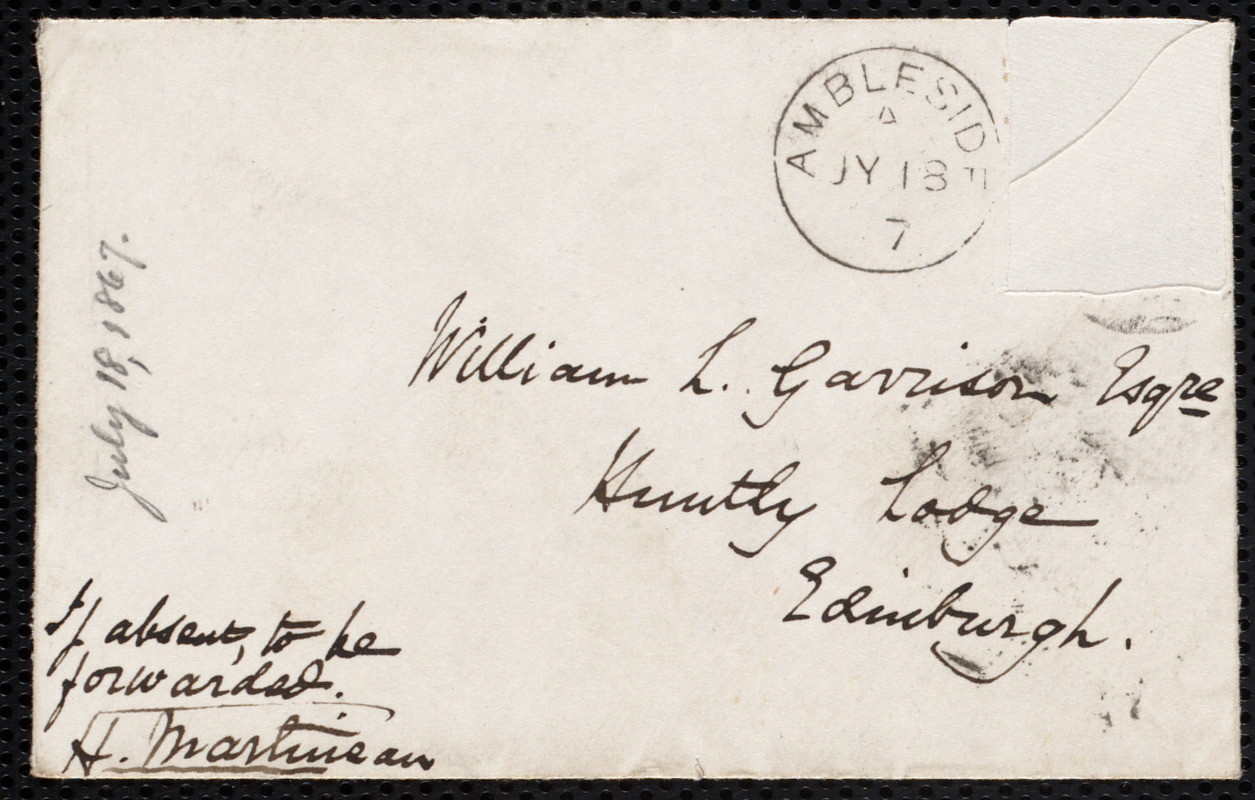 Letter from Harriet Martineau, Ambleside, [England], to William Lloyd ...