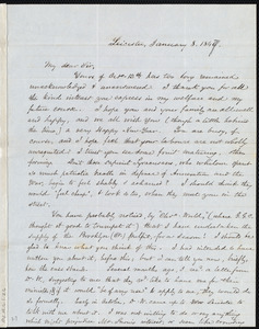 Letter from Samuel May, Jr., Leicester, to Samuel Joseph May, January 8 ...