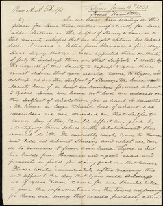 Letter from Irenus Hamilton, Lyme, to Amos Augustus Phelps, June 18 1840 - Digital Commonwealth