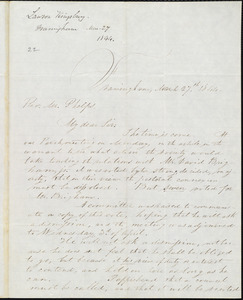 Letter from Lawson Kingsbury, Framingham, to Amos Augustus Phelps, Feby 6. 1839 - Digital ...