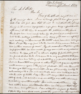 Letter from John C. Lewis, Terrysville, to Amos Augustus Phelps, 17th ...