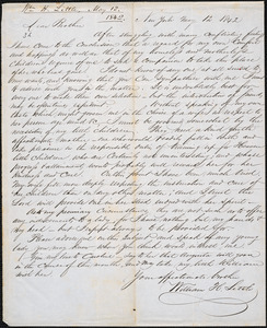 Letter from William H. Little, New York, to Amos Augustus Phelps, May 12 1842 - Digital Commonwealth