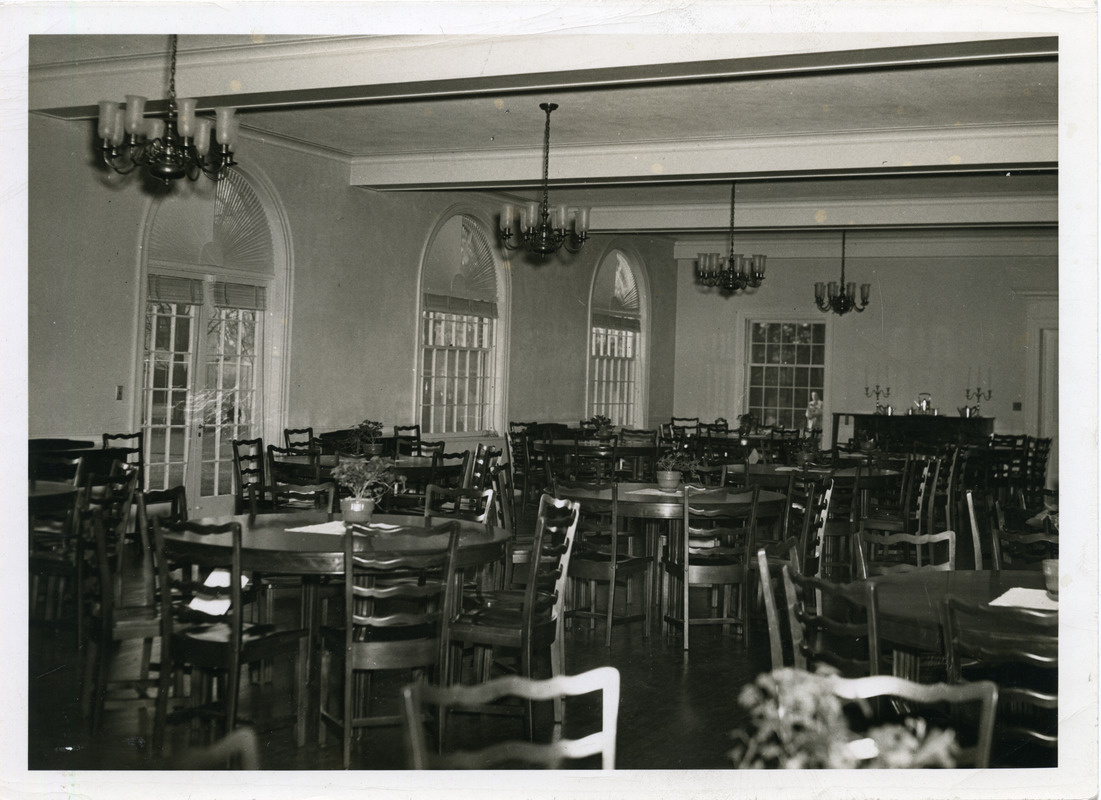 Draper Hall dining room (Abbot Academy) - Digital Commonwealth