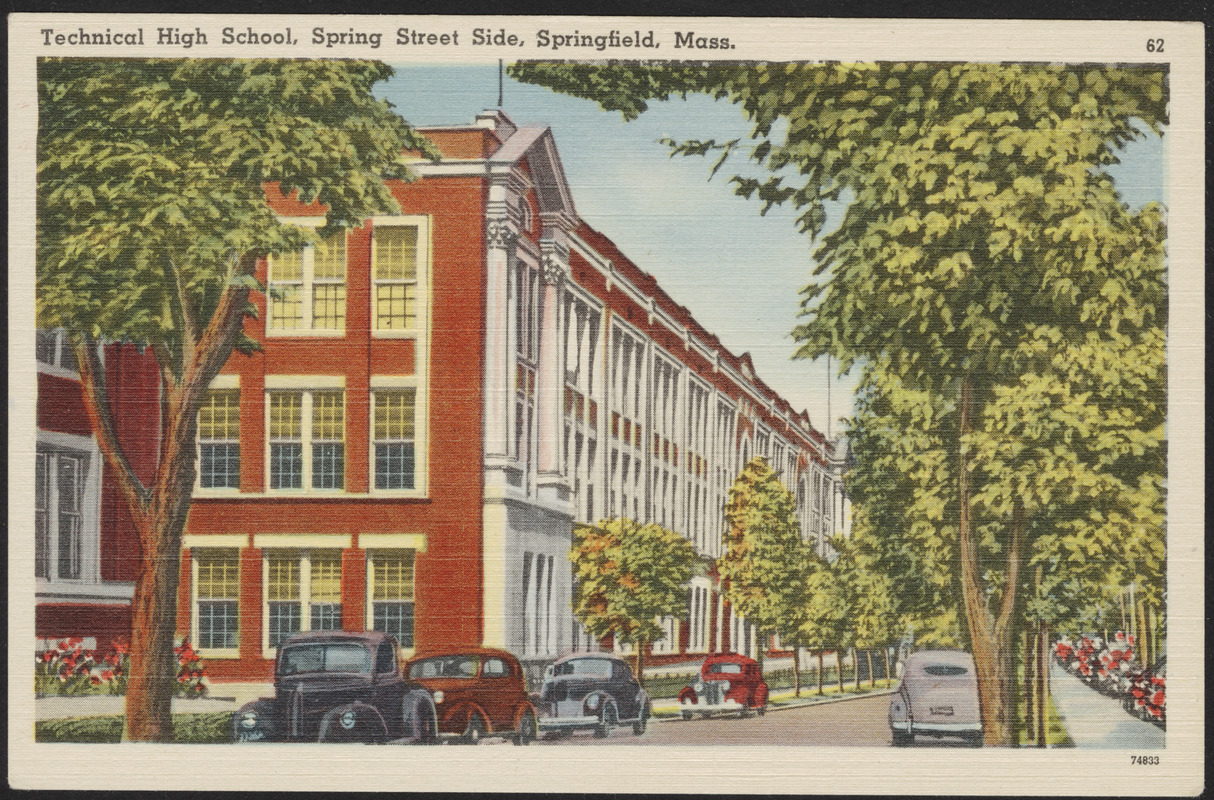 Technical High School, Spring Street side, Springfield, Mass. - Digital ...