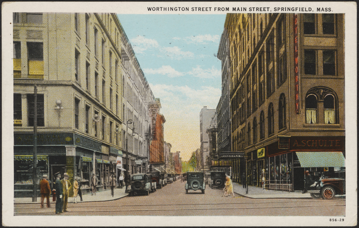 Worthington Street from Main Street, Springfield, Mass. - Digital ...