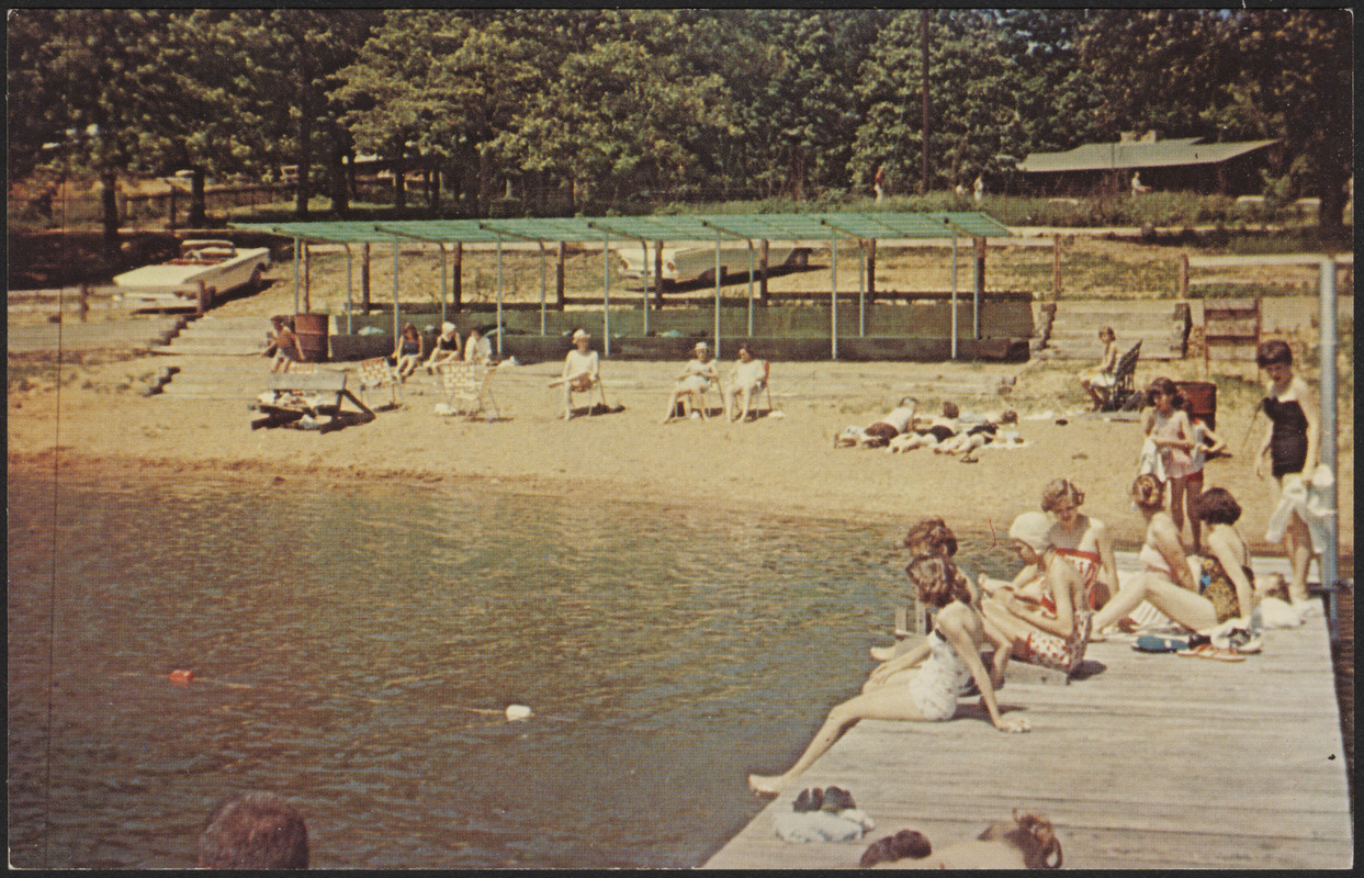 The beach at Sunnen Lake - Digital Commonwealth