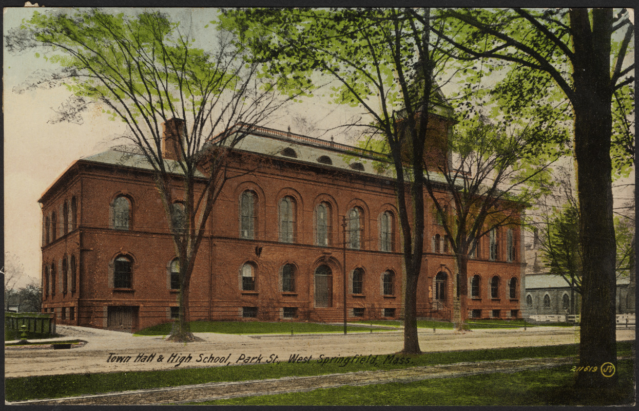 Town Hall & High School, Park St., West Springfield, Mass. - Digital ...