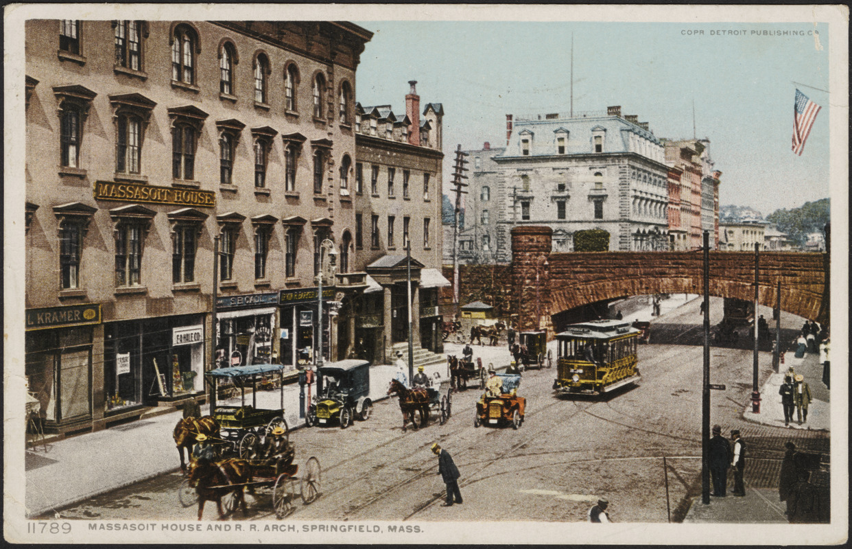 Massasoit House and R.R. Arch, Springfield, Mass. - Digital Commonwealth