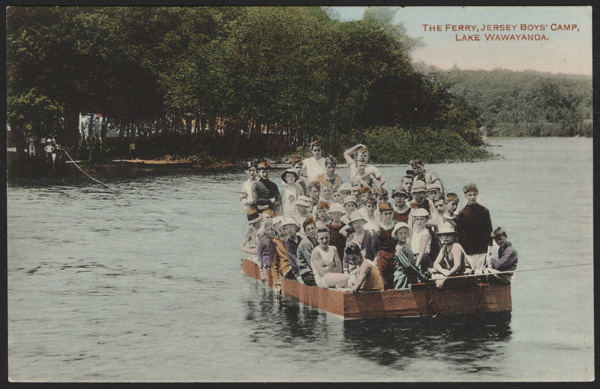 Ferry, Jersey Boys' Camp. Lake Wawayanda - Digital Commonwealth
