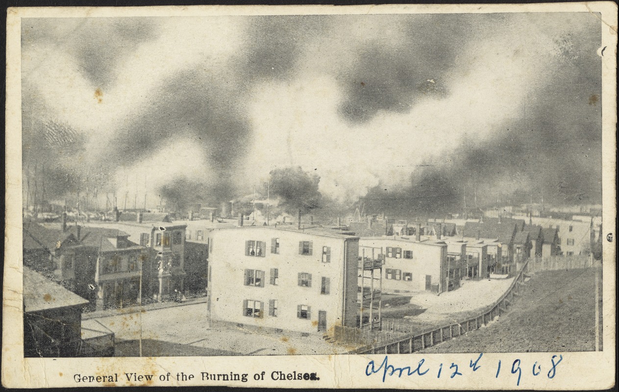 General view of the burning of Chelsea - Digital Commonwealth