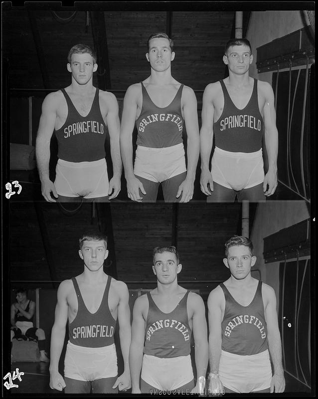 Springfield College wrestlers - Digital Commonwealth