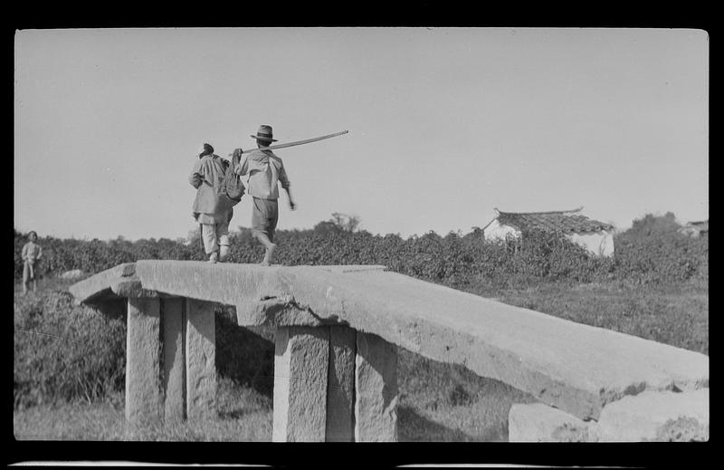 Crossing a bridge - Digital Commonwealth