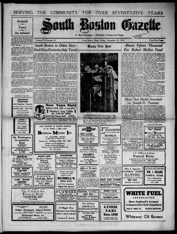 South Boston Gazette. December 29, 1950 - Digital Commonwealth