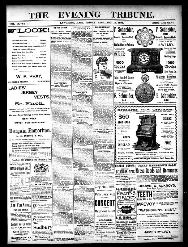 The Evening Tribune. February 16, 1894 - Digital Commonwealth