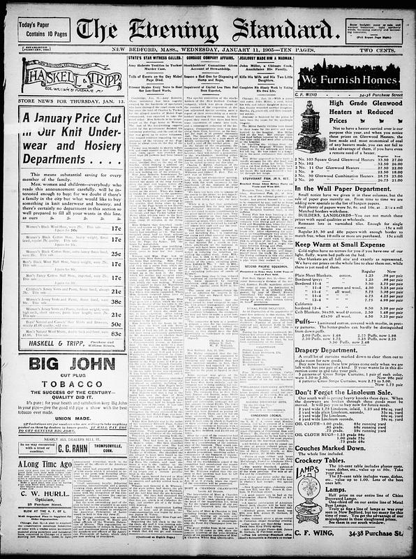 Evening Standard. January 11, 1905 - Digital Commonwealth