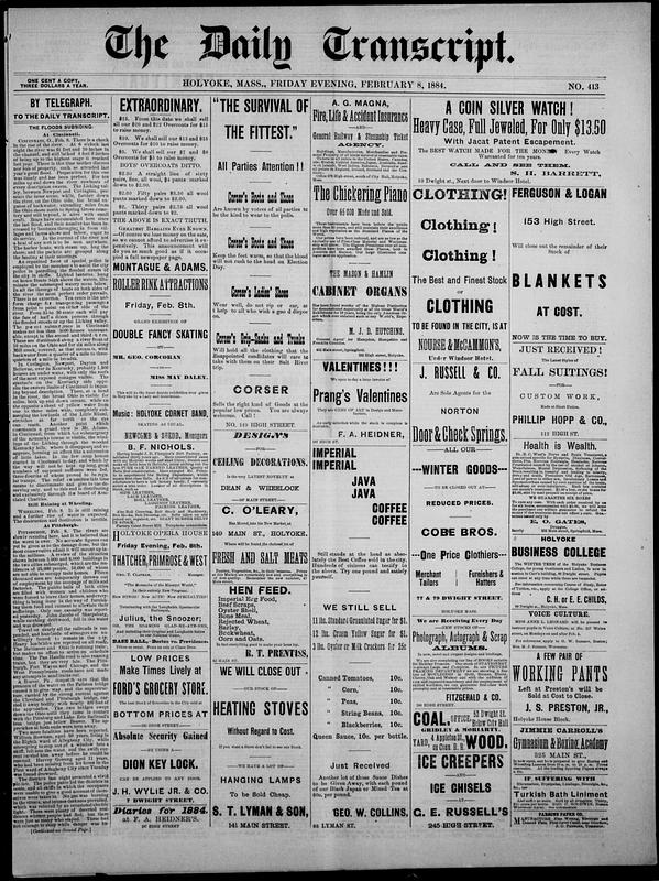 The Daily Transcript. February 08, 1884 - Digital Commonwealth