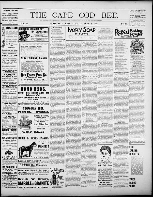 The Cape Cod Bee. June 04, 1895 - Digital Commonwealth