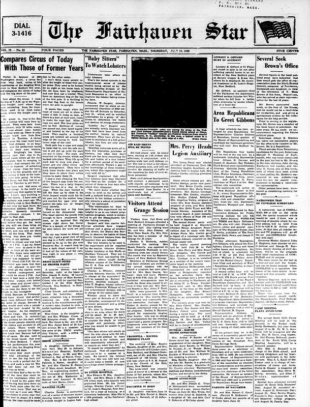 The Fairhaven Star. July 19, 1956 - Digital Commonwealth