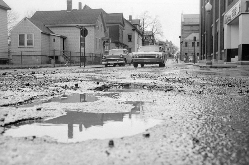 Pothole, Wing & Purchase Streets, New Bedford - Digital Commonwealth