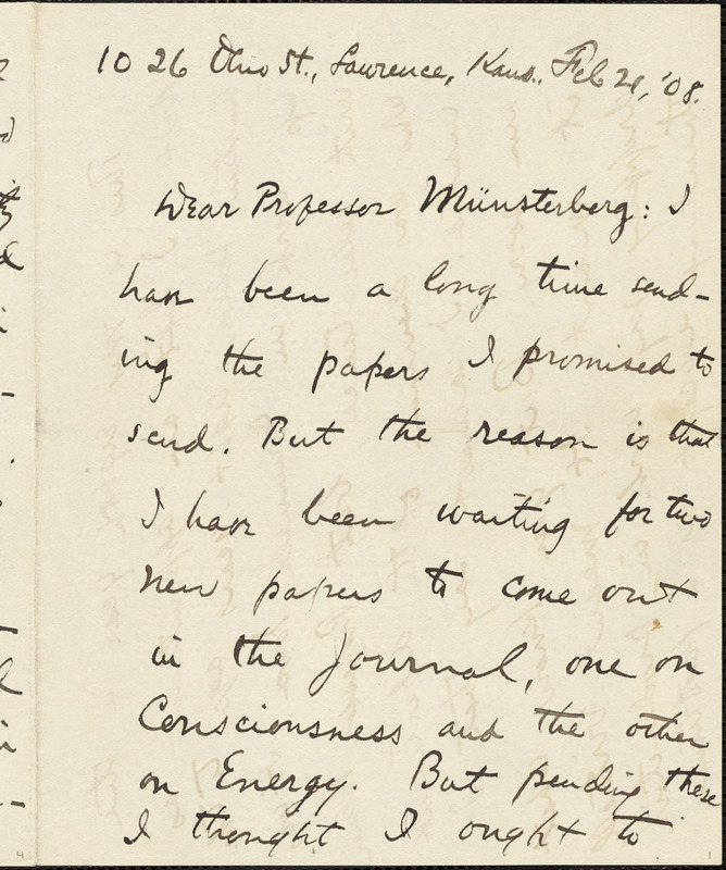 Boodin, John Elof, 1869-1950 autograph letter signed to Hugo ...