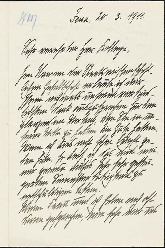 Gerland, Heinrich Balthassar Ernst Karl, 1874- autograph letter signed ...
