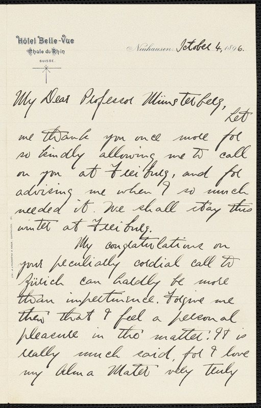 Holt, Edwin B. (Edwin Bissell), 1873-1946 autograph letter signed to ...