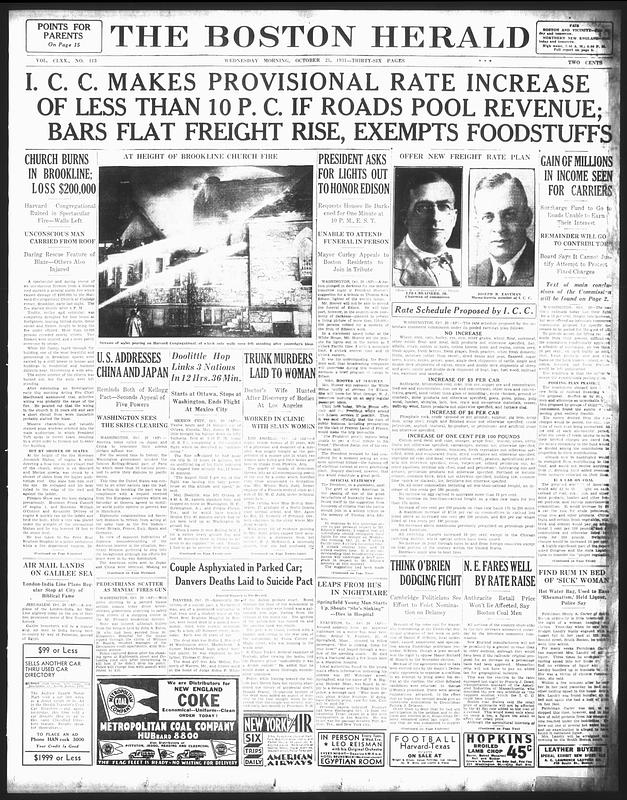 Boston Herald. October 21, 1931 - Digital Commonwealth