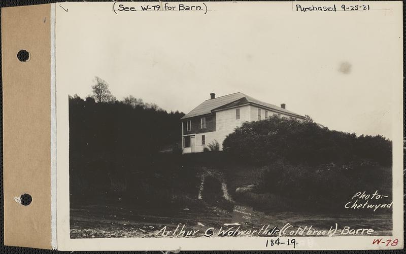 Arthur C. Walworth, Jr., house, Coldbrook, Barre, Mass., Jun. 7, 1928 ...