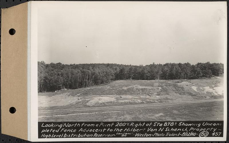 Contract No. 80, High Level Distribution Reservoir, Weston, looking ...