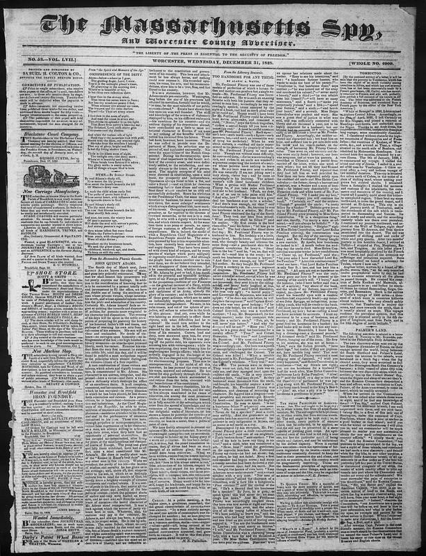 The Massachusetts Spy, and Worcester County Advertiser. December 31 ...
