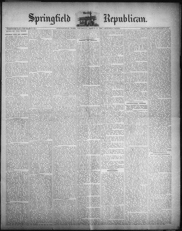 Springfield Weekly Republican - Digital Commonwealth