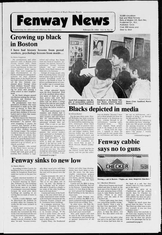 The Fenway News. February 29, 1984 - Digital Commonwealth