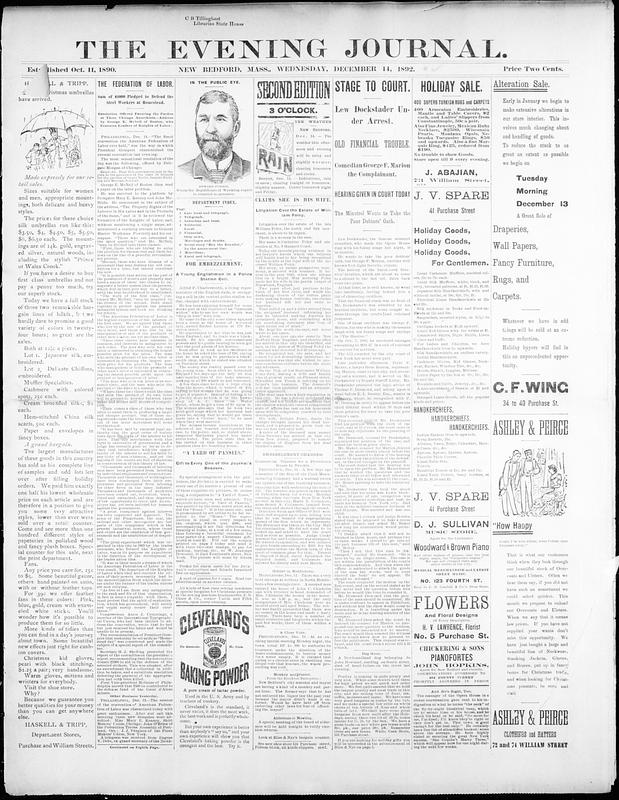 The Evening Journal. December 14, 1892 - Digital Commonwealth