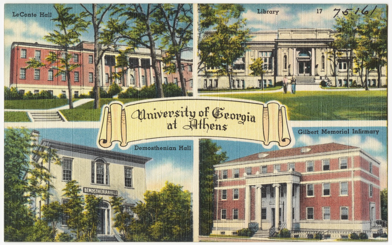University of Georgia at Athens -- LeConte Hall, library, Demosthenian ...