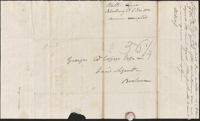 Walter Case to George Coffin, 5 December 1832 - Digital Commonwealth