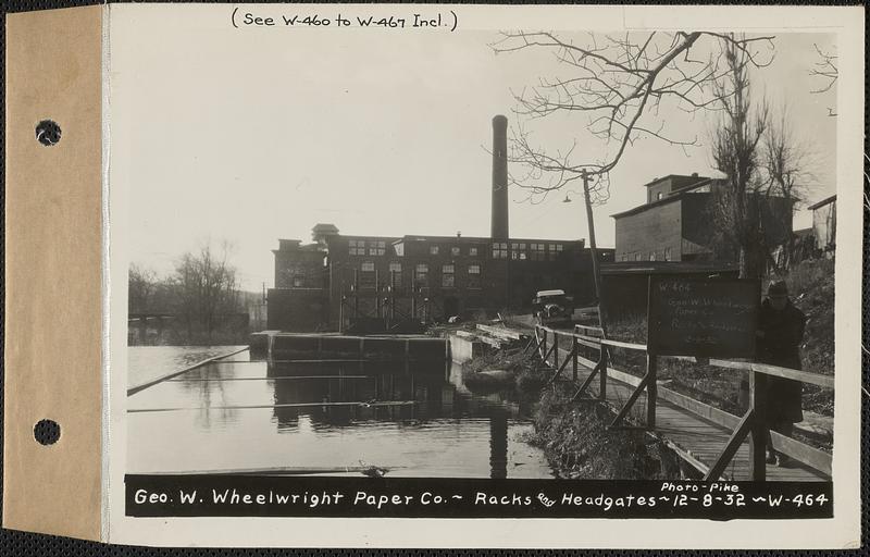 George W. Wheelwright Paper Co., racks and headgates, Ware, Mass., Dec ...