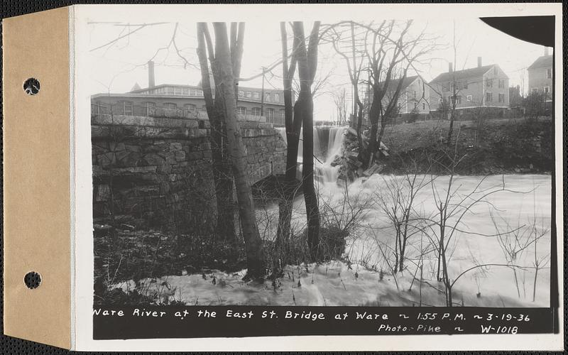 Ware River at the East Street bridge, Ware, Mass., 1:55 PM, Mar. 19 ...