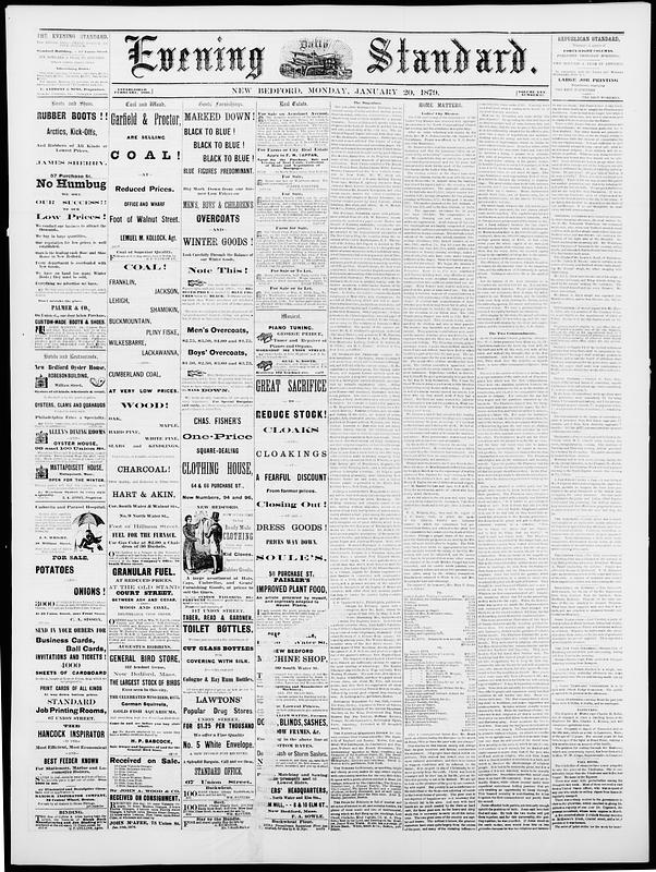 Evening Standard. January 20, 1879 - Digital Commonwealth