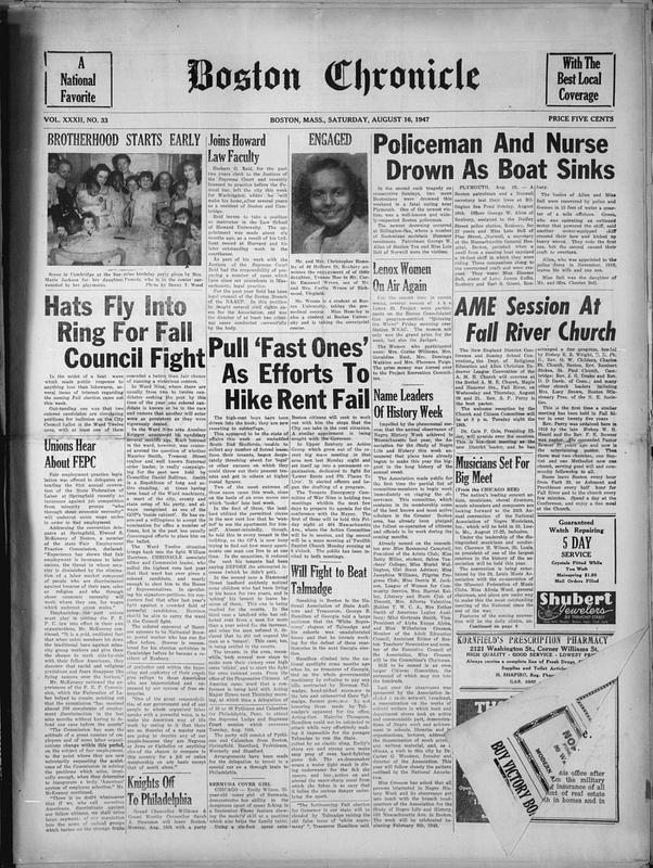Boston Chronicle. August 16, 1947 - Digital Commonwealth