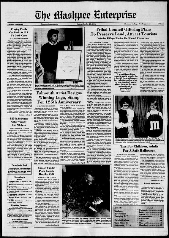 The Mashpee Enterprise. October 28, 1994 - Digital Commonwealth