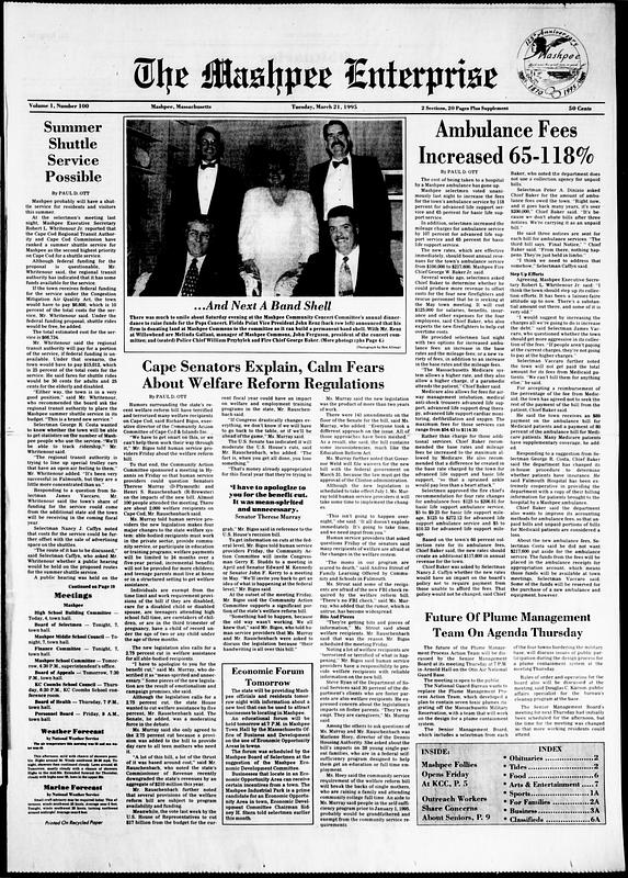 The Mashpee Enterprise. March 21, 1995 - Digital Commonwealth